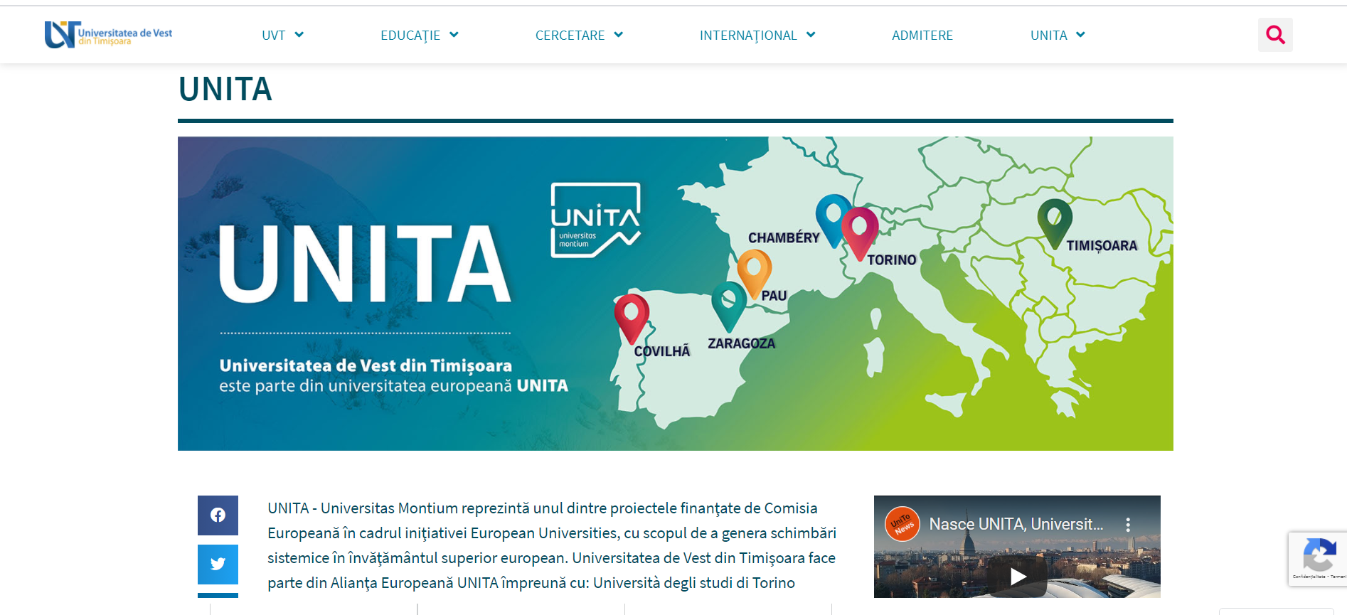 The launch of the platform dedicated to the UNITA - UVT Alliance