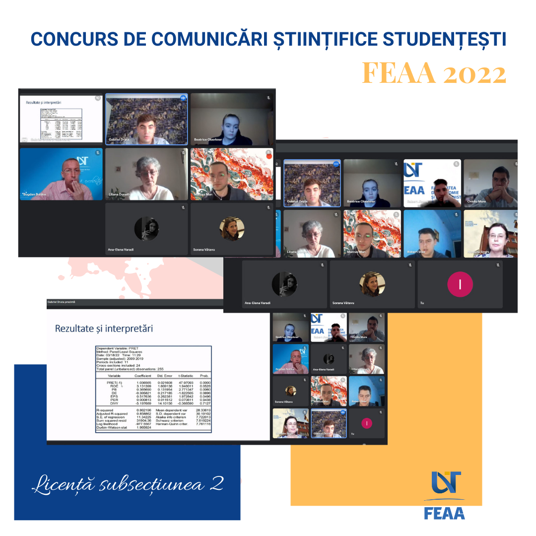 FEAA - UVT student scientific communications competition