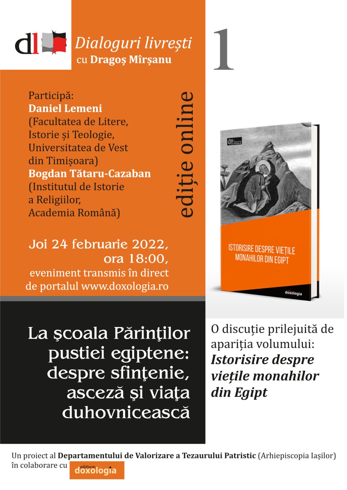 Lansare de carte: „Istorisire despre viețile monahilor din Egipt”, Editura Doxologia, Iași, 2021 ...