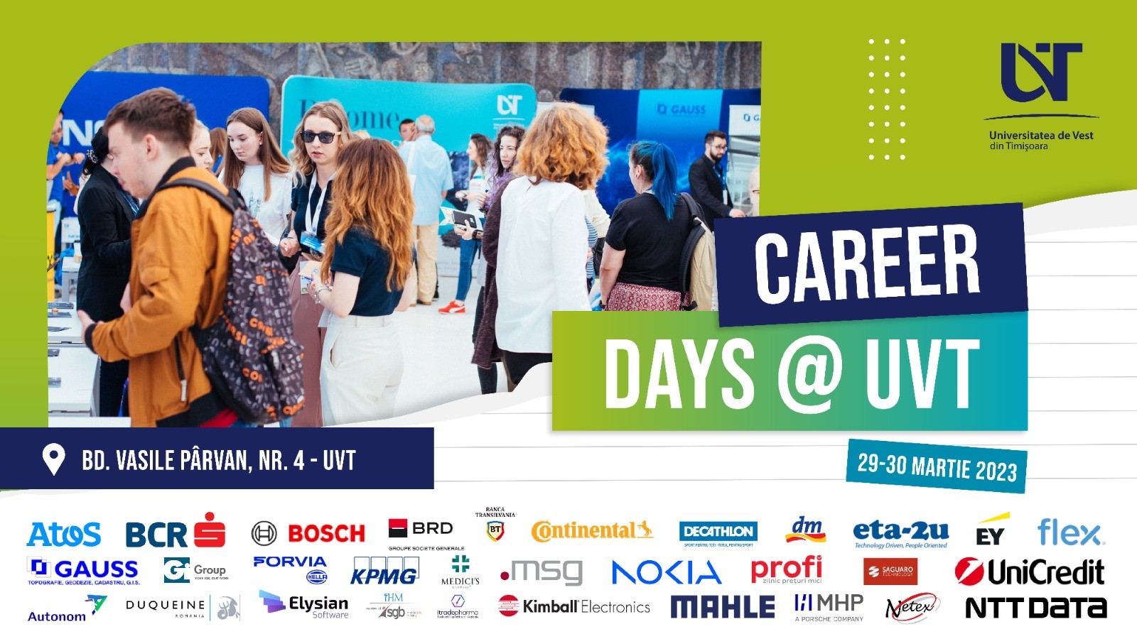 29 and 30 March 2023 – Career Days UVT. Two days full of opportunities for students, offered as ...