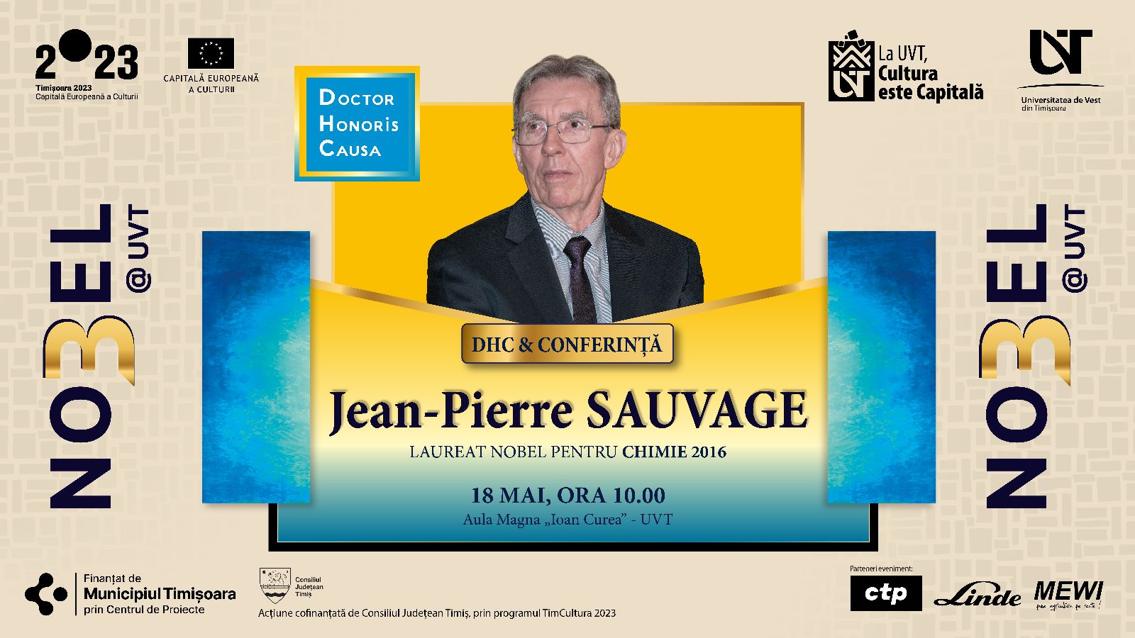 Nobel@UVT: Jean-Pierre Sauvage, laureat al premiului Nobel pentru ...