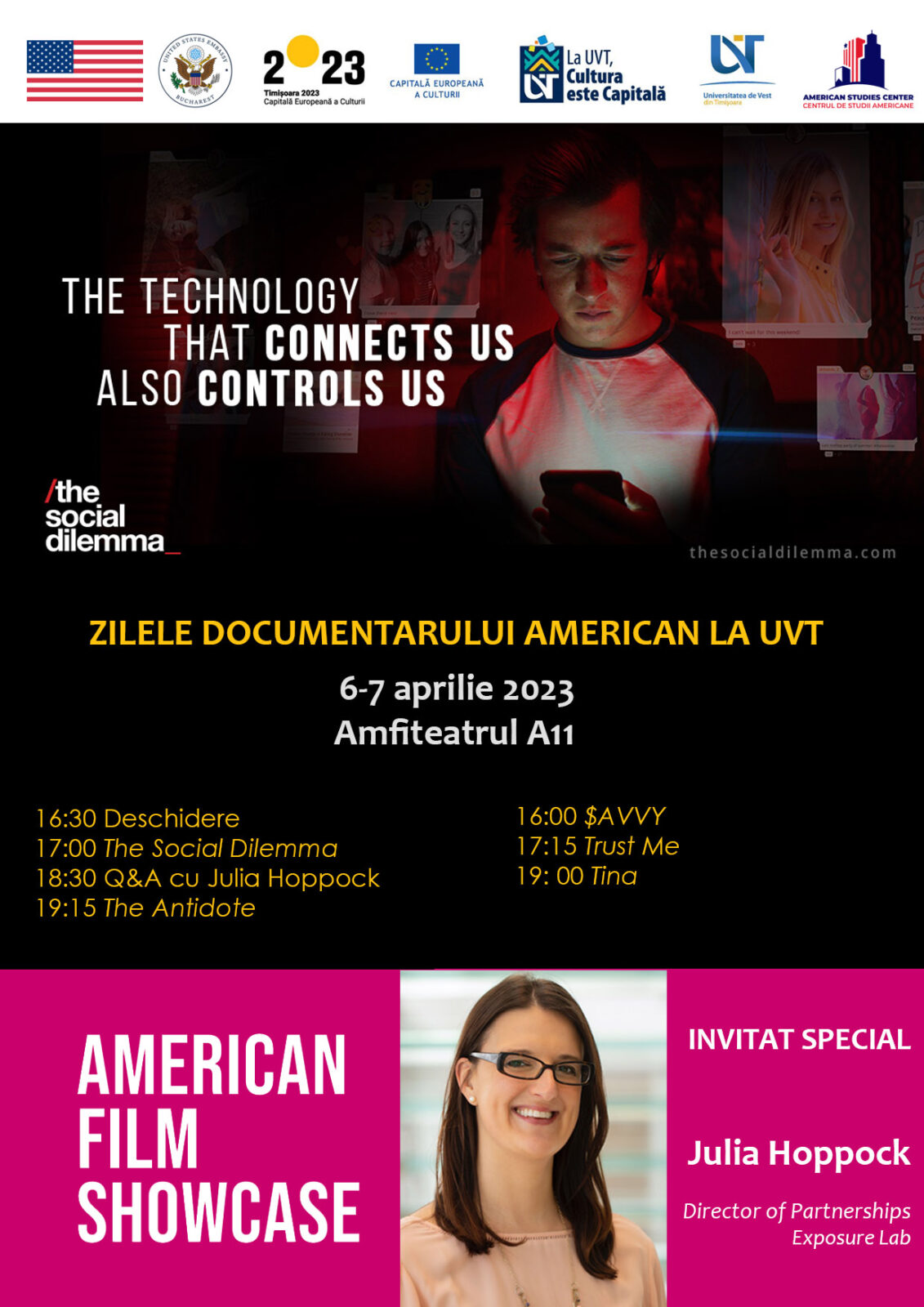 "The American Film Showcase": The US Embassy brought the American documentary film to UVT - UVT