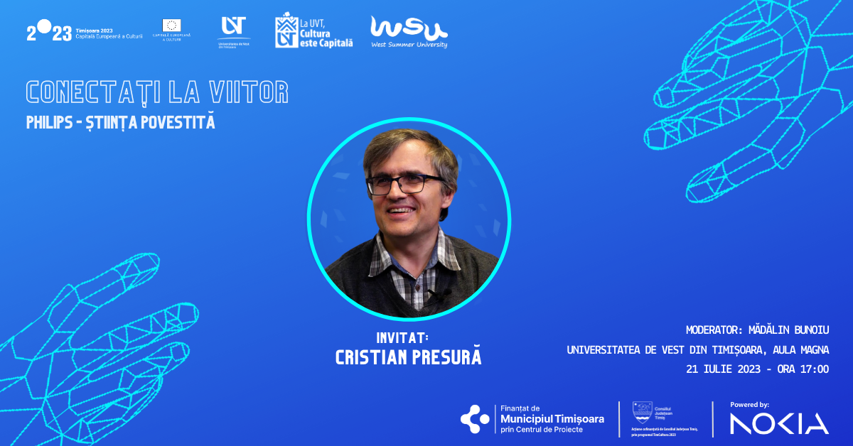 Cristian Presură, invited to UVT in the conference series "Connect to ...