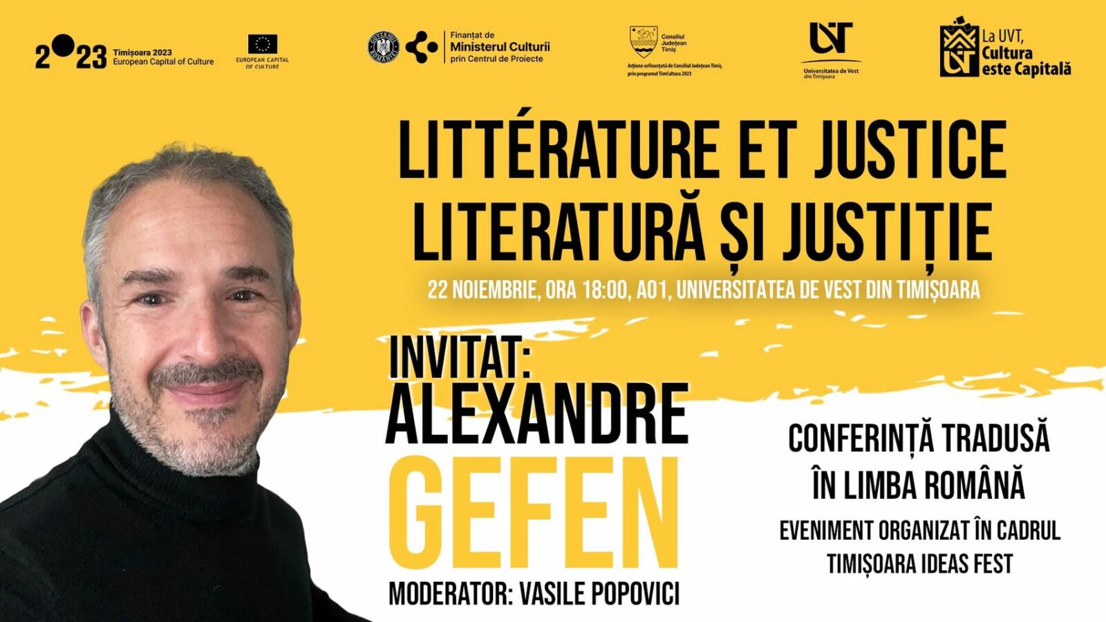Alexandre Gefen – „Littérature et justice” - UVT