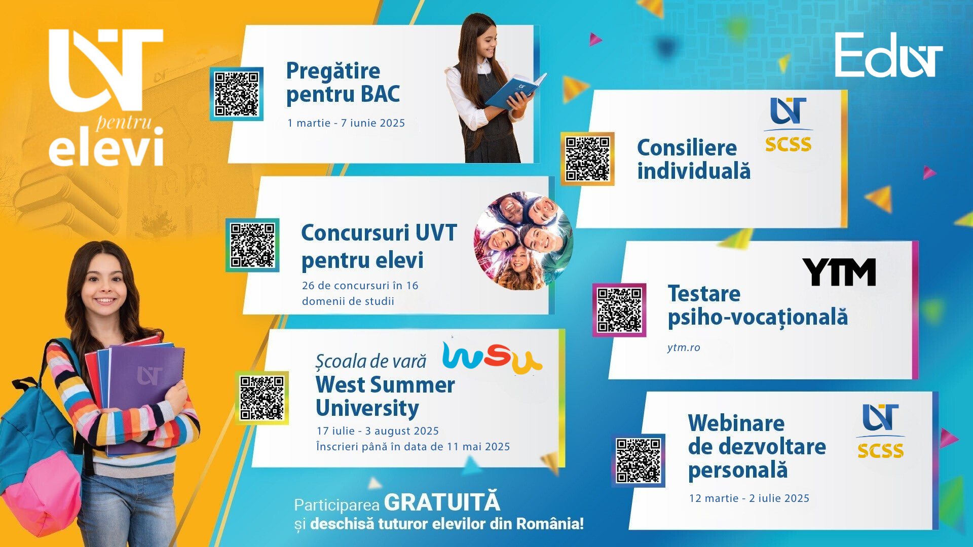 "UVT for students 2025" - the support program dedicated to young people in pre-university ...