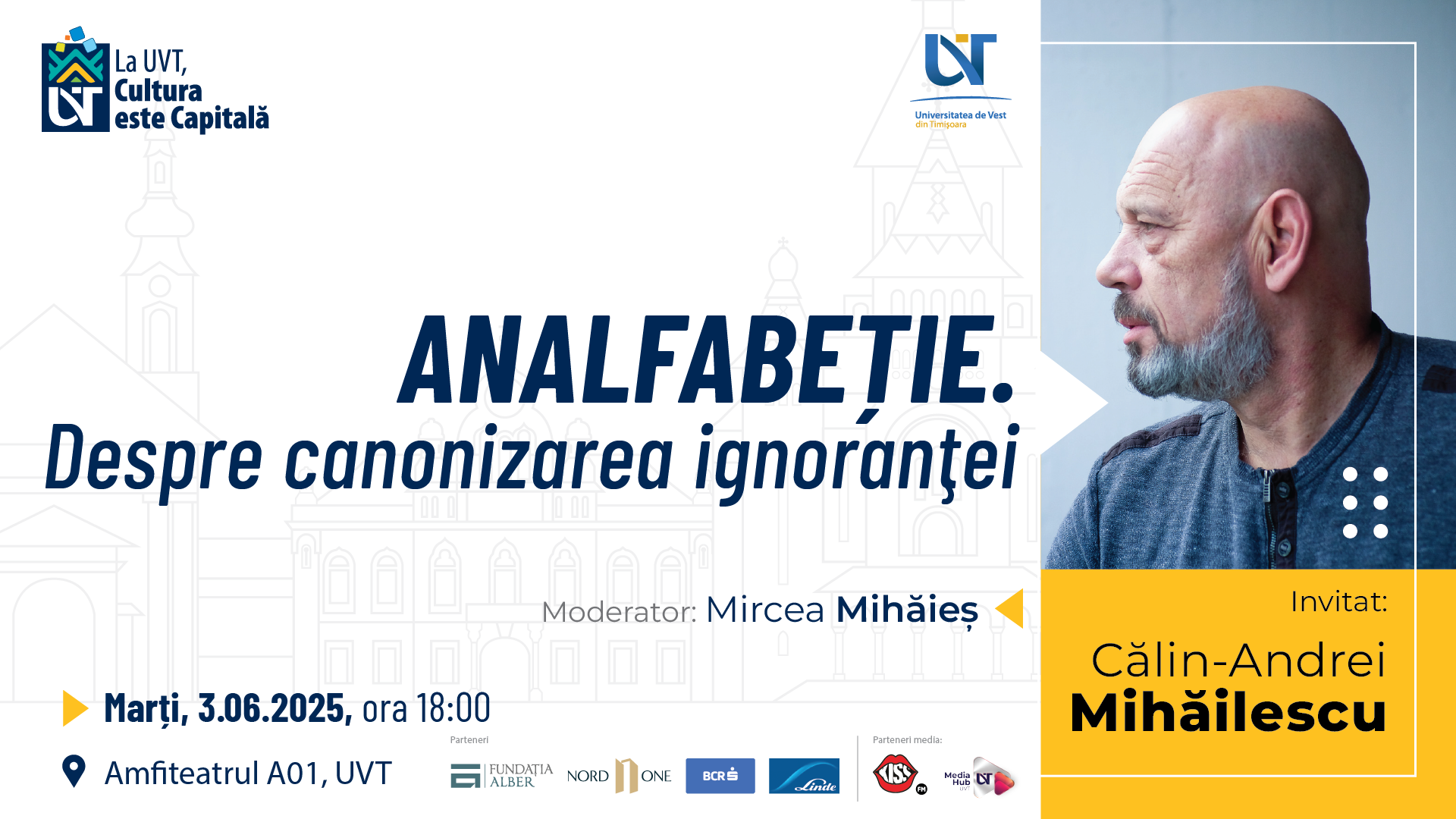 Călin-Andrei Mihăilescu, invited to the West University of Timișoara ...