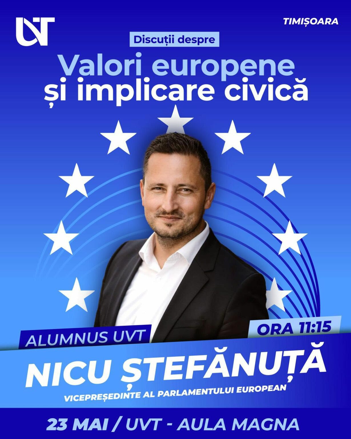 Nicu Ștefănuță, Vice President of the European Parliament and UVT ...